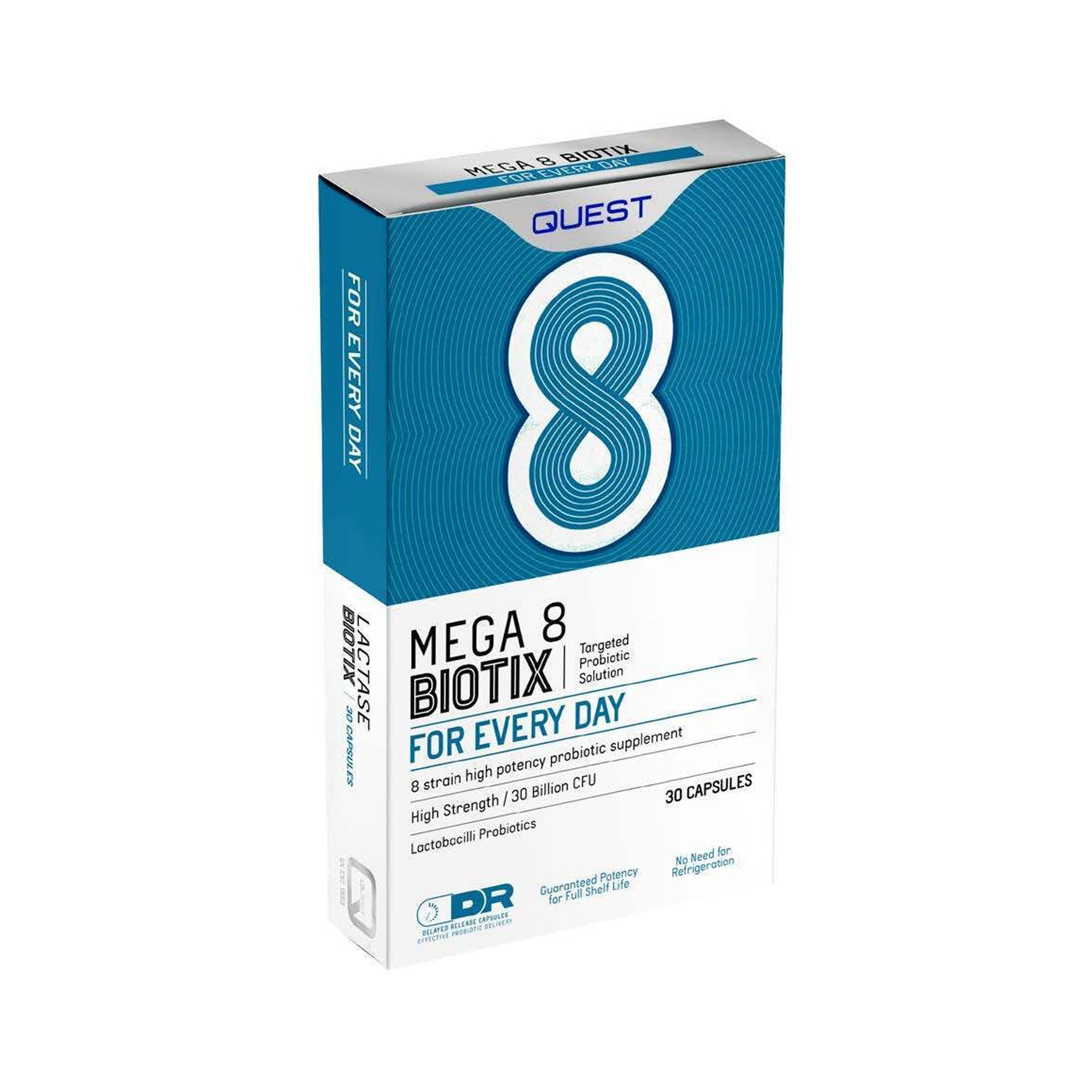 Quest Mega 8 Biotix 30 capsules | Probiotic Bacteria | Elixirhealth.co.uk – Elixir Health ...
