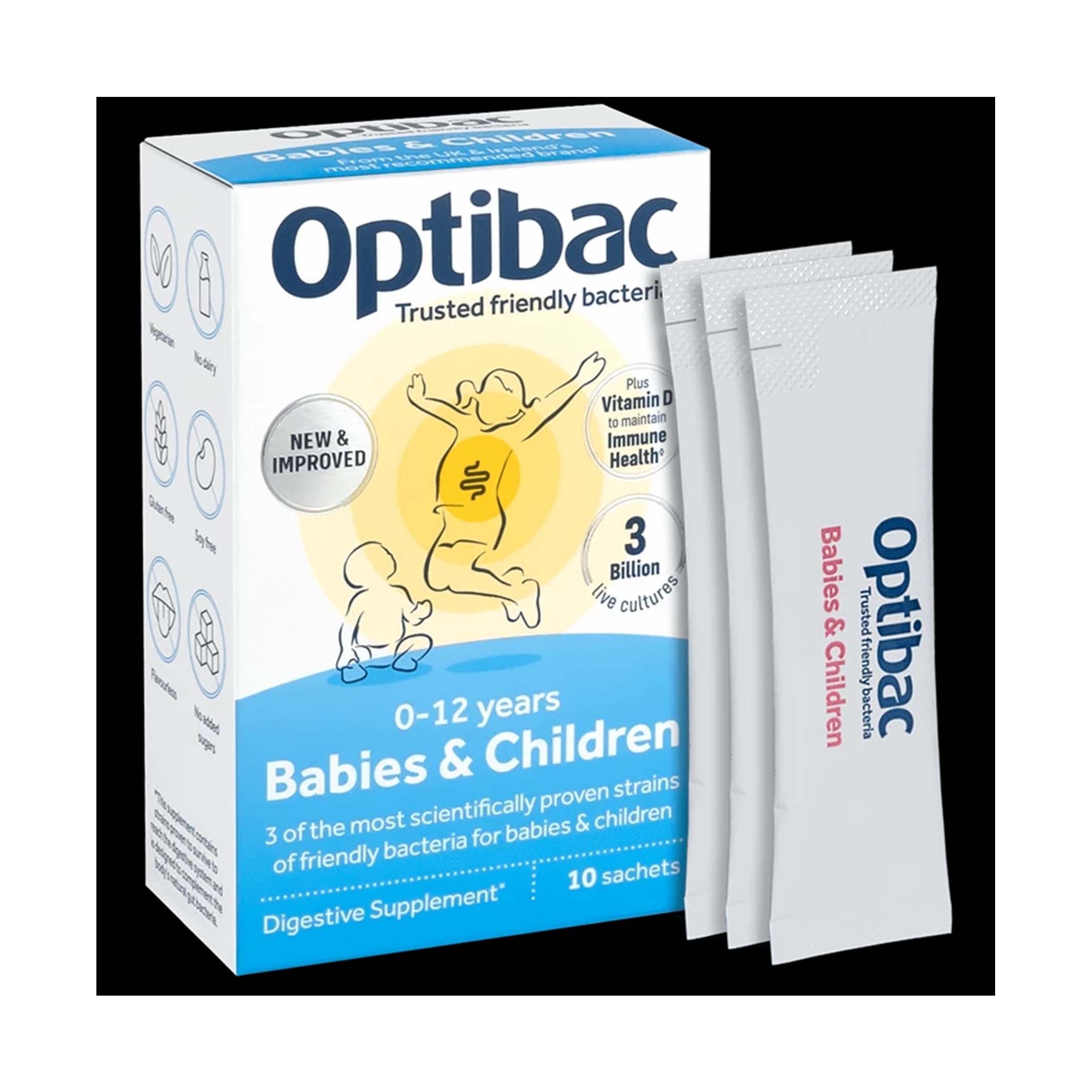 Optibac Babies and Children 10 Sachets - Probiotic & Prebiotic ...