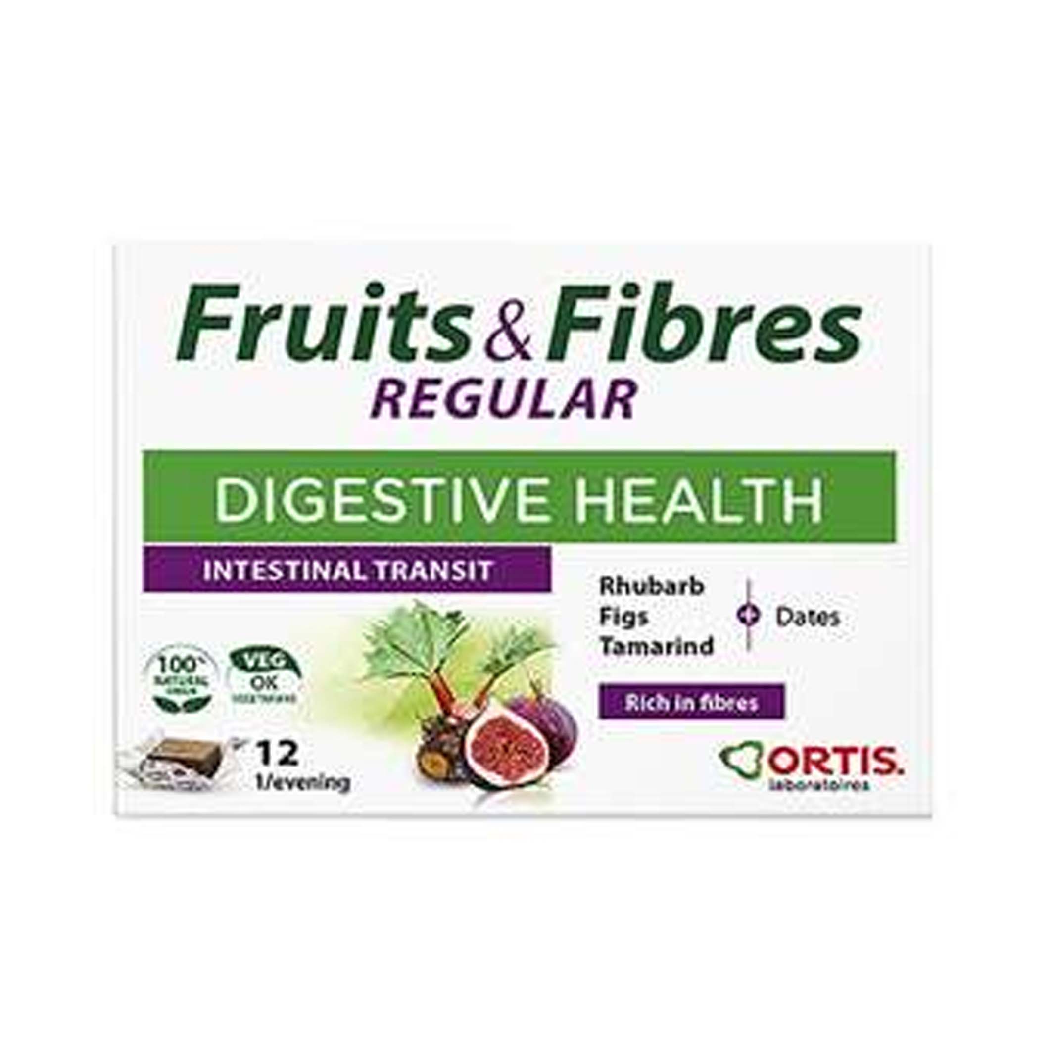 Ortisan Fruits and Fibre 12 Cubes - Constipation, Laxative ...