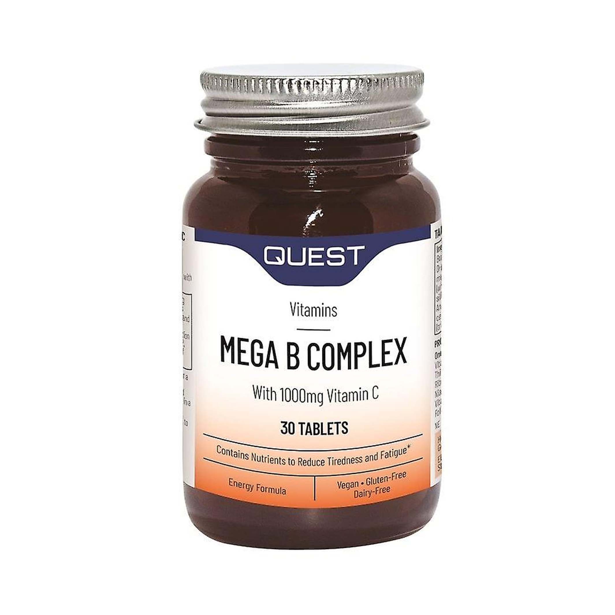 Quest Mega B Complex plus 1000 mg Vitamin C 60 Tablets - Elixirhealth ...