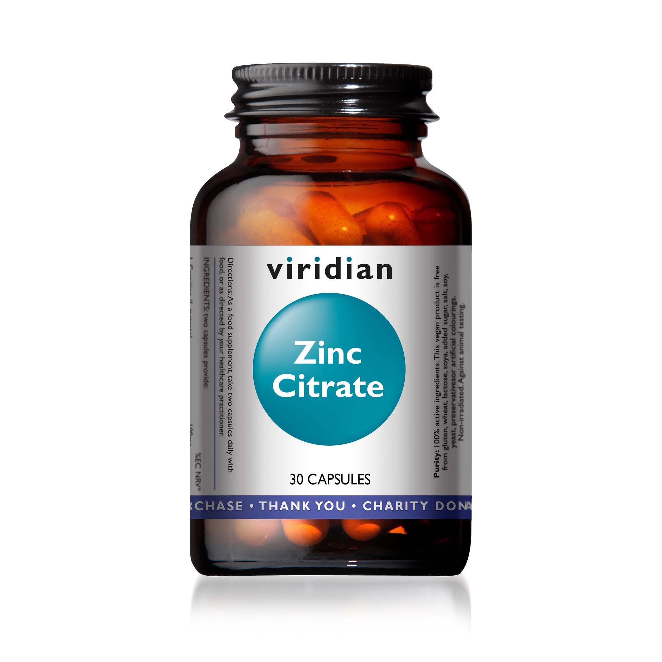 Zinc Citrate - 30 Veg Caps – Elixir Health & Wellbeing